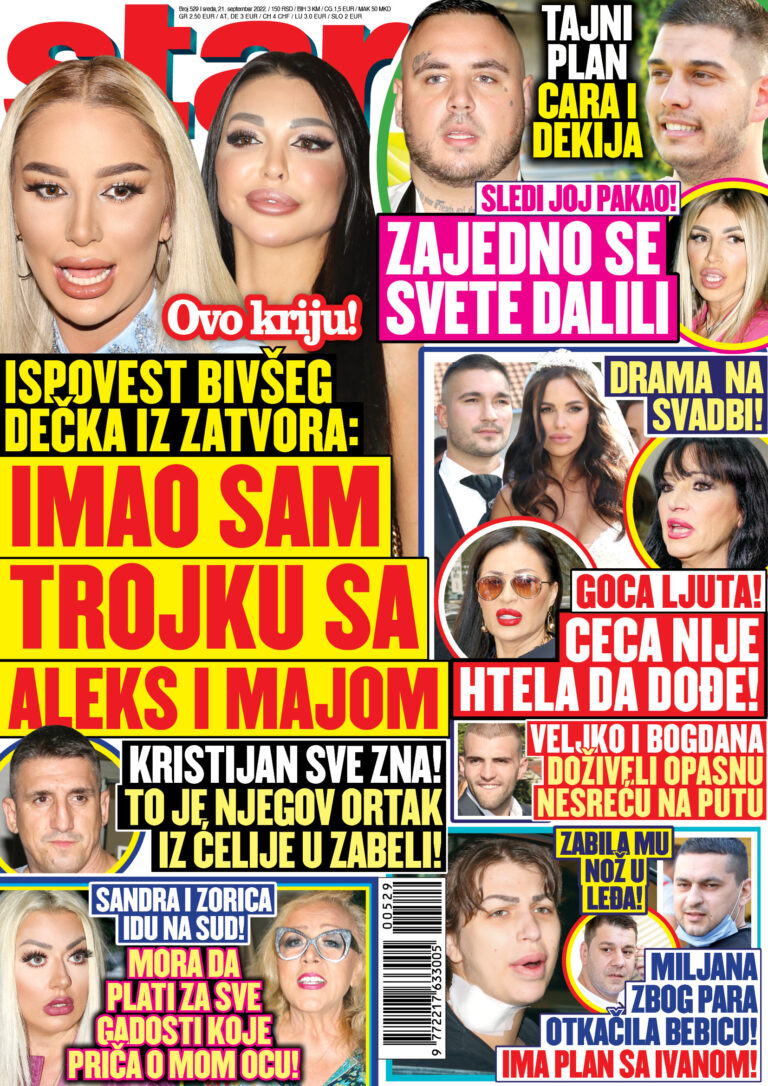 NOVI STAR: Ljubavnik iz zatvora: Imao sam trojku sa Majom i Aleks! ŠOK: Car i Dejan se svete ...