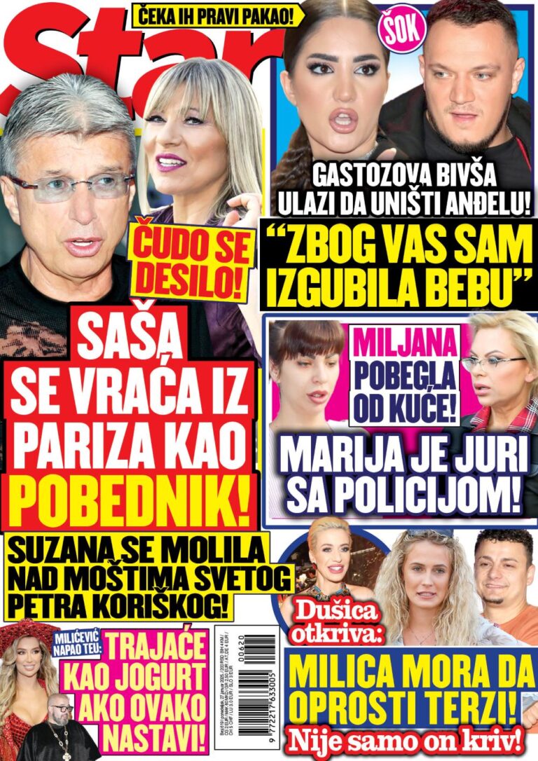 NOVI STAR! Čudo se desilo: Popović se izlečio u Parizu! Gastozova bivša ulazi da se osveti ...